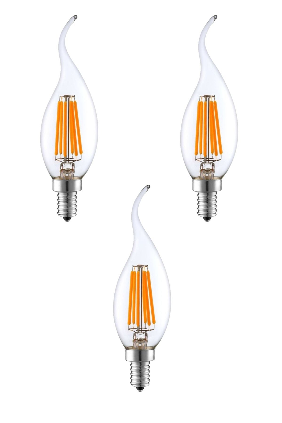 Rustik E14 LED Ampul Kıvrık Uç 6W 3000K Gün Işığı 3'lü ERD-83 ...